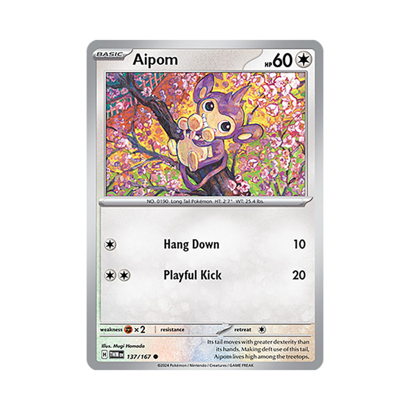 Aipom Reverse Holo 137/167 – Mochi Pals