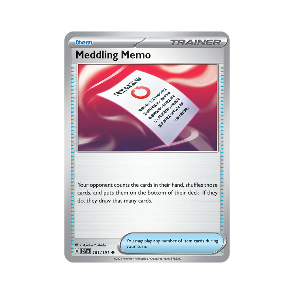 Meddling Memo Reverse Holo 181/191 – Mochi Pals
